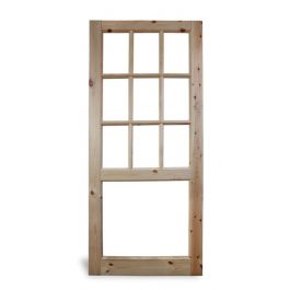 Georgian 9 Pane Half Glazed Door