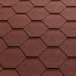 HEXAGONAL RED ROOFING SHINGLES (21 pieces)